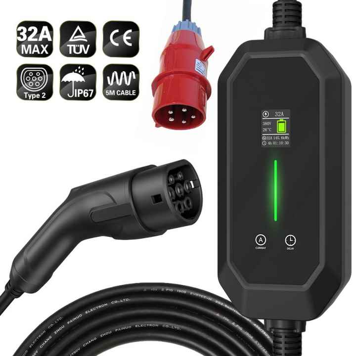 Ac Ev Charger 32a Fast Wallbox 22kw Type2 Portable Charging Station for Home| Alibaba.com