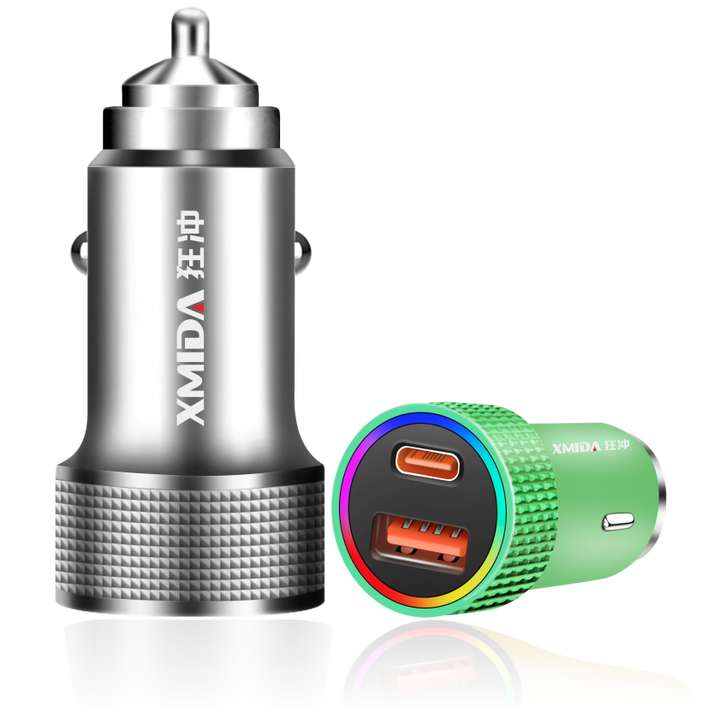Dual 2 Ports USD TYPE C USB C Car Charger 48W Fast Car Charging USB ...