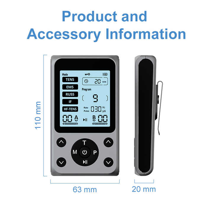 TENS Machine Dual Channel Rechargeable Pain Relief Management Physical ...