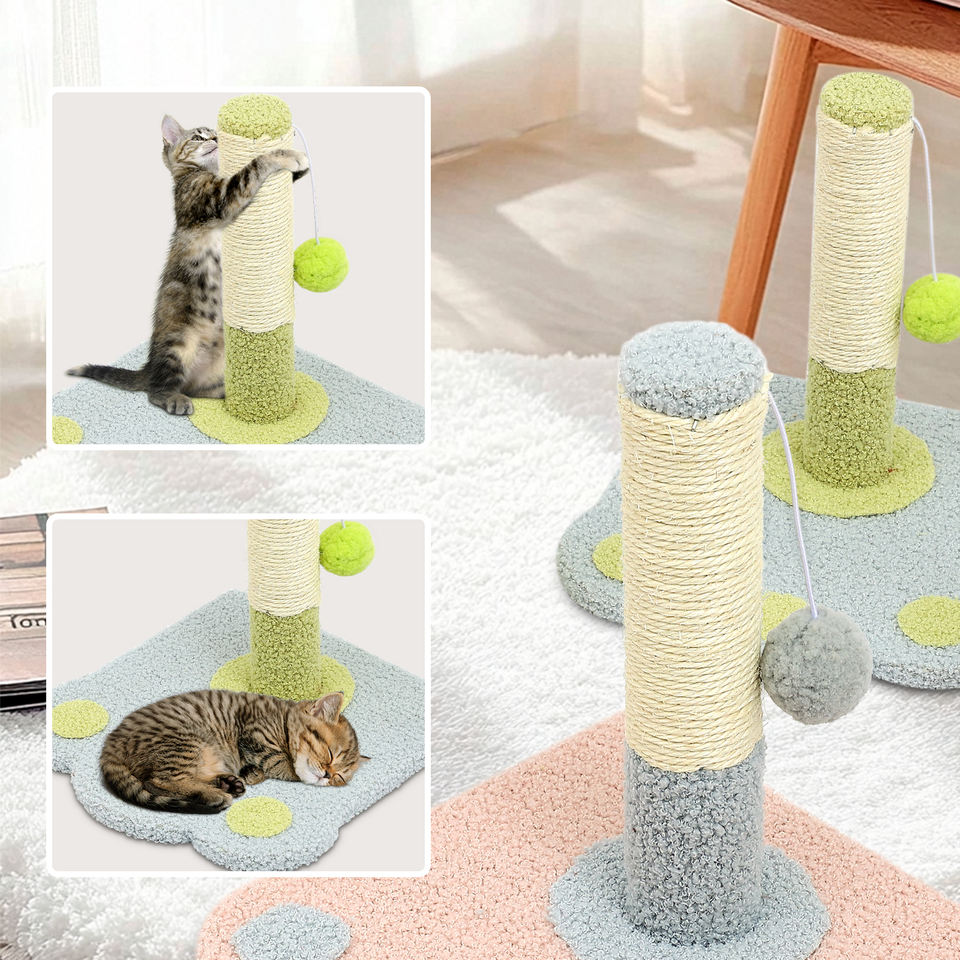 Wood & Sisal Cat Tree Column Kitten Climbing Frame Relieves Boredom ...