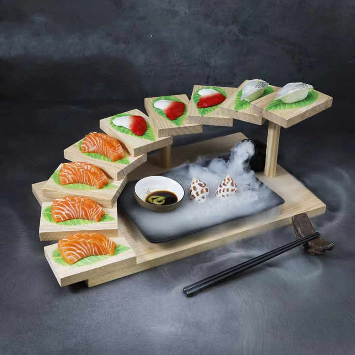 Arch Bridge Sushi Boat Tray Bridge Arched Bottom Sushi Sashimi ...