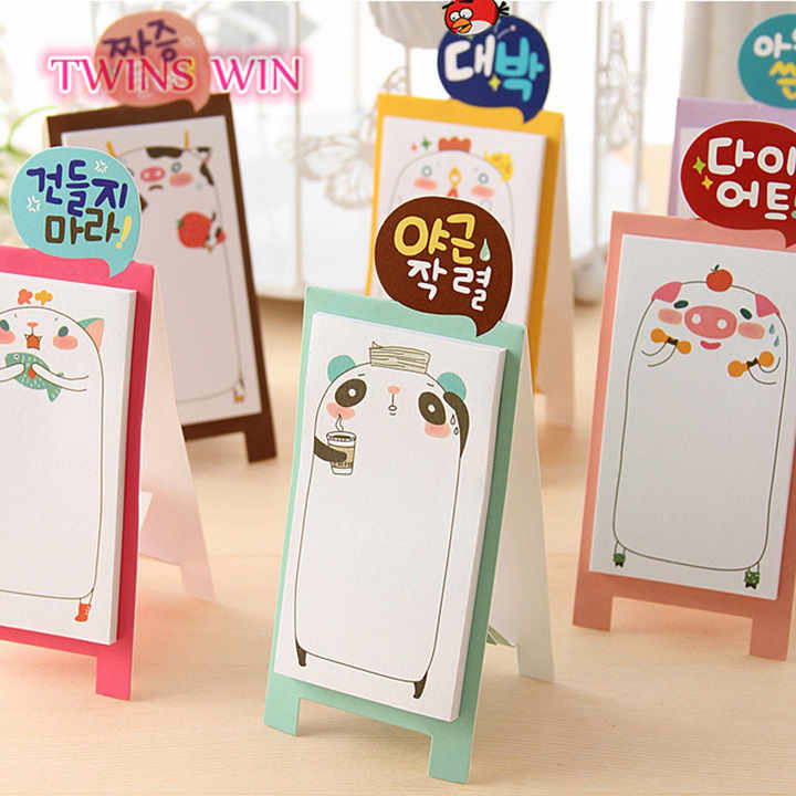 Modern Style Portable Sticky Notes Memo Pad Creative Cute Animal Sticky ...