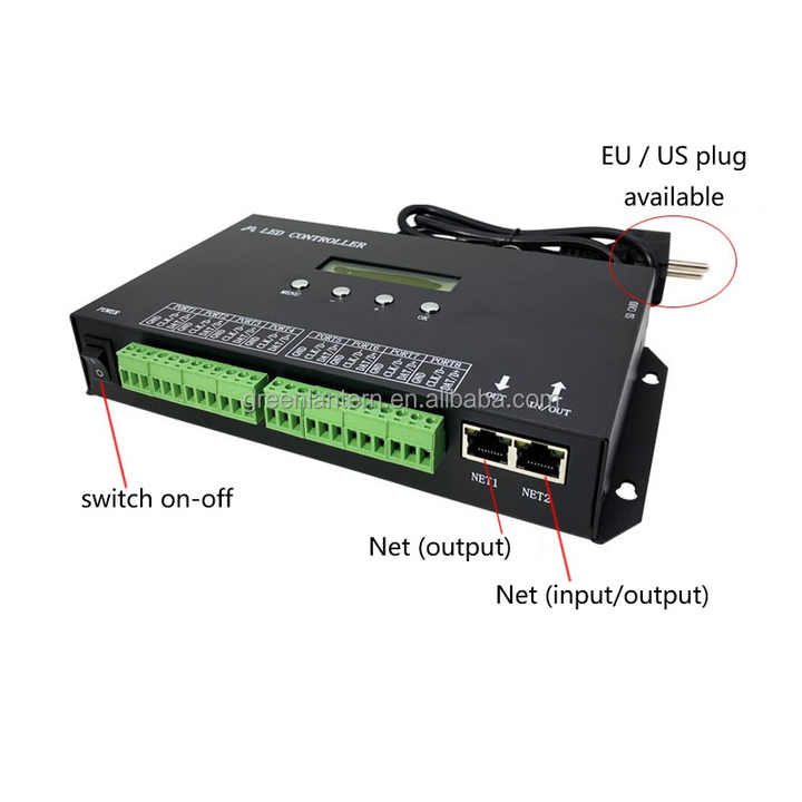 DMX512 8-port Controller H807SA Programmable Digital LED Full Color ...