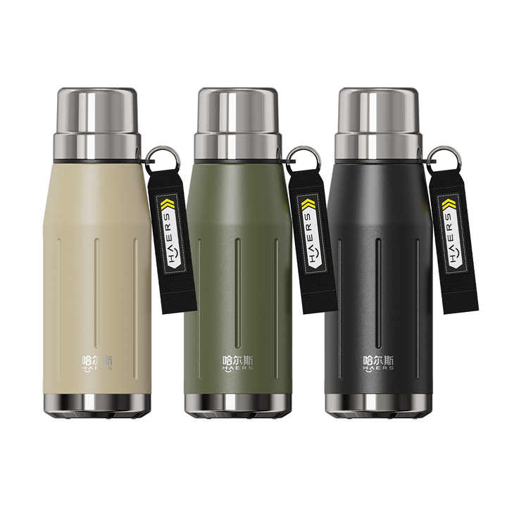 HAERS Custom Logo Leak Proof Insulated Sports Water Bottle