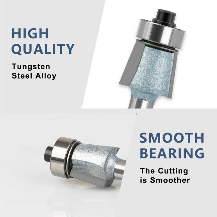 7 Degree Flush Trimming Router Bit 2 Flutes Woodworking Bit R-shaped ...