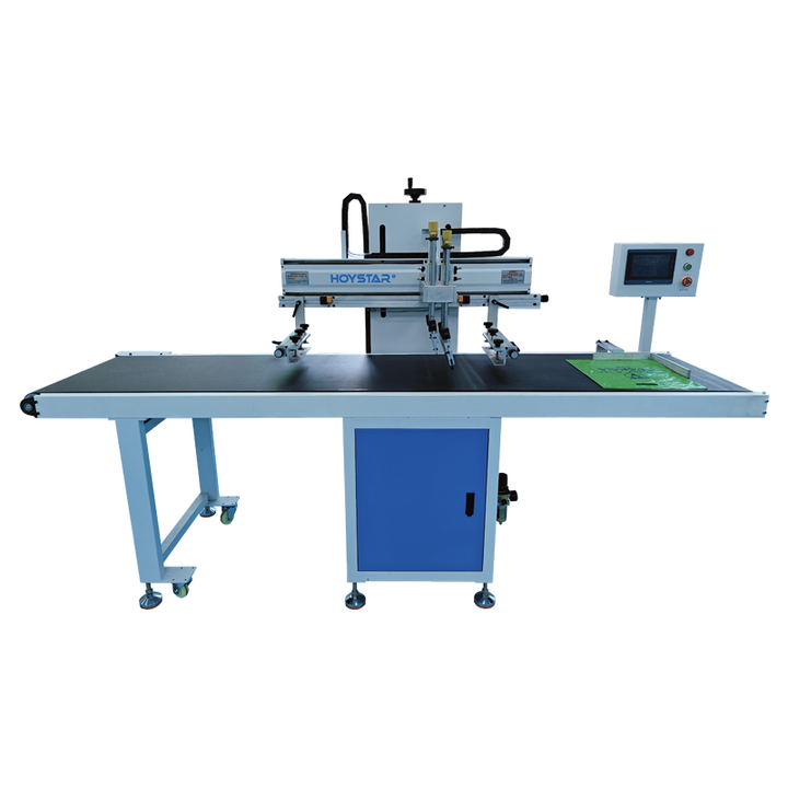 Semi Automatic Transport Belt Screen Printing Machine With Vacuum Table ...