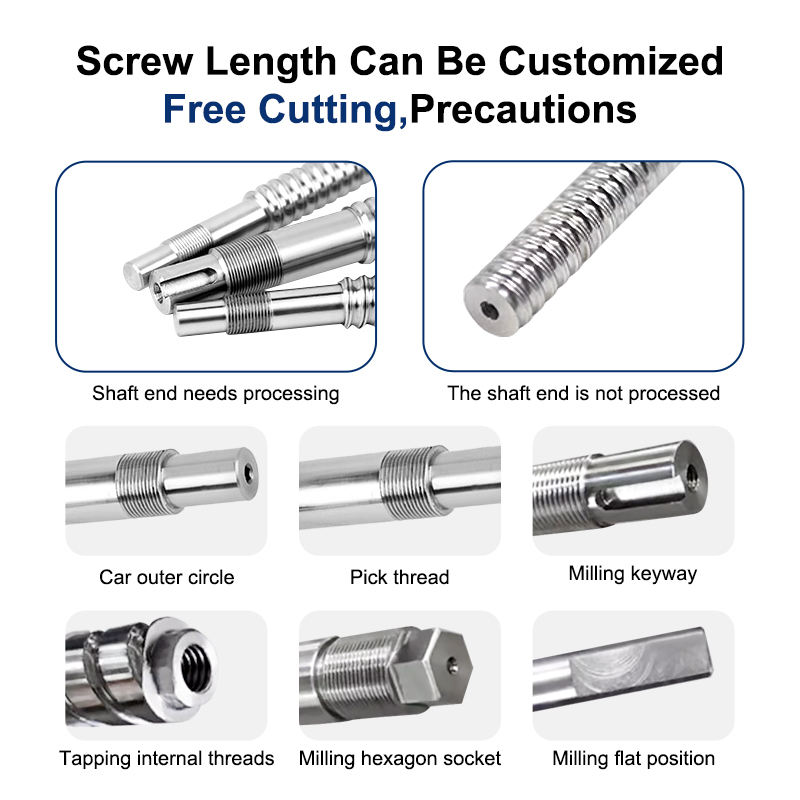 Custom CNC Double Nuts Ball Screw Series 1605 3205