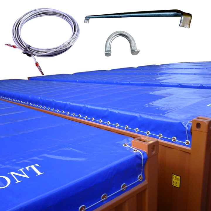 Durable PVC Tarpaulin Covers for 20ft and 40ft Containers