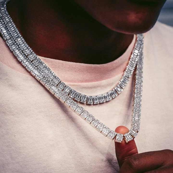 Princess Cut Cubic Zirconia Iced Out Bling Men Women Jewelry 5A Cz ...