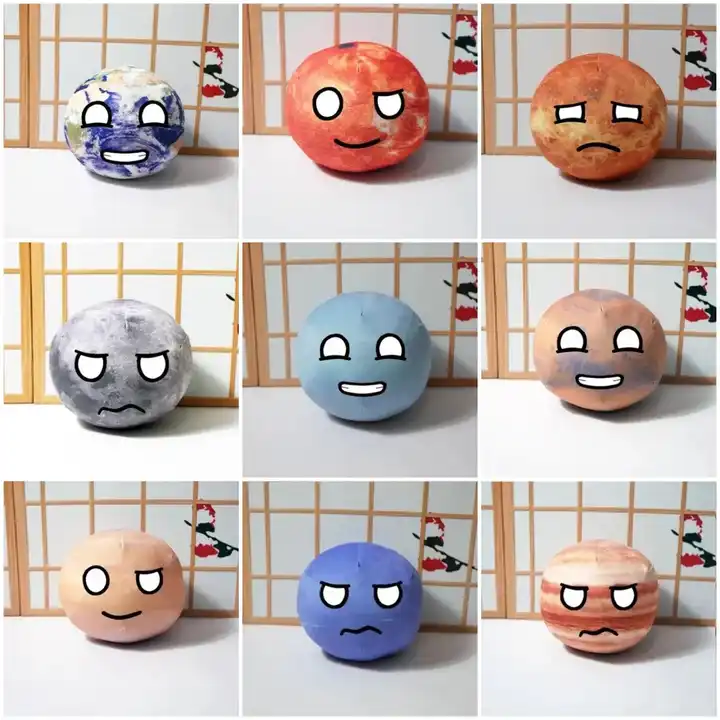 40 Styles 9cm Celestial Body Doll Polandball Earth Moon Venus Uranus ...