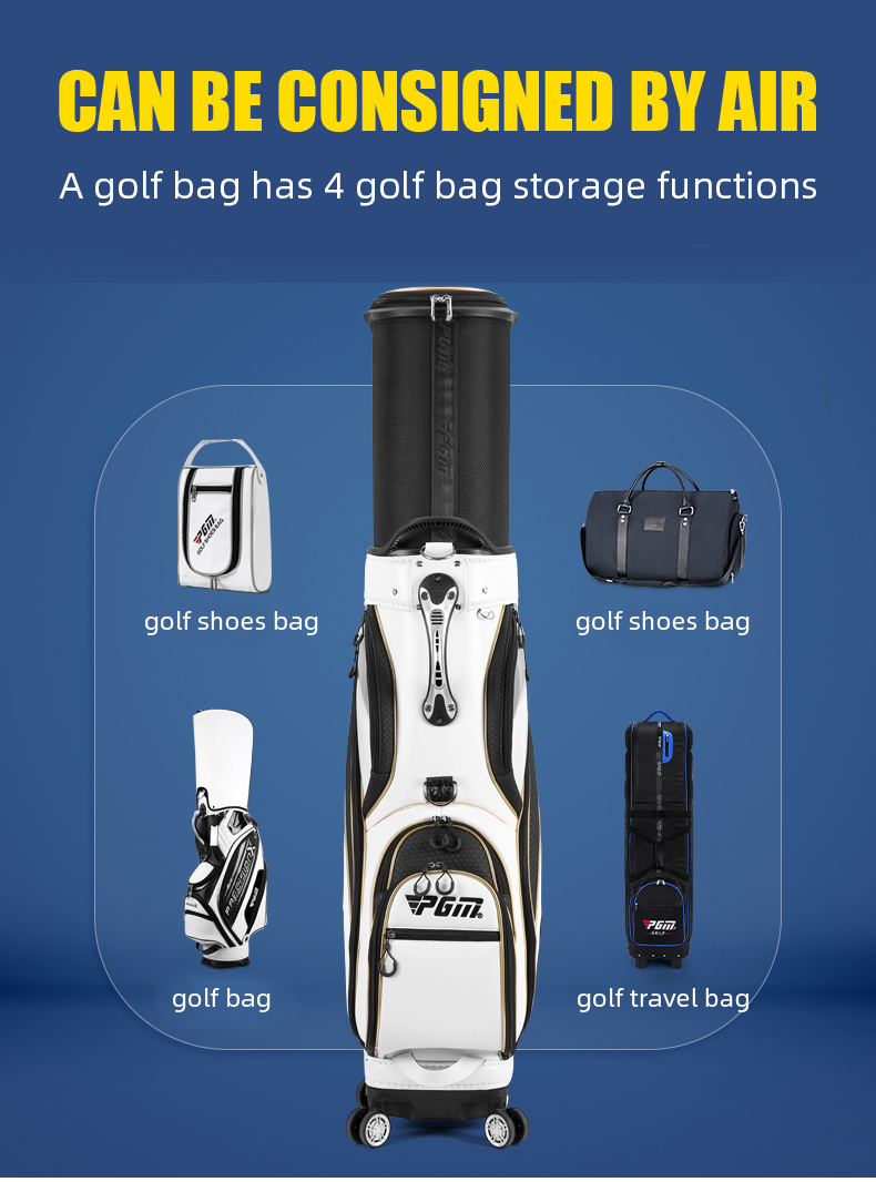 PGM QB100 microfiber waterproof golf travel bag custom retractable ...