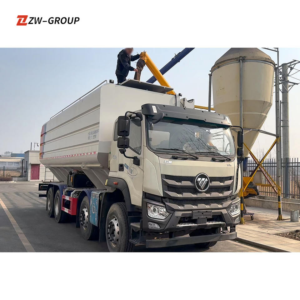 16 Ton Bulk Feed Transport Semi Trailer 32m3 Capacity for Truck Use ...