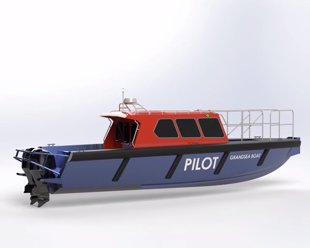 38ft Aluminum Speed Pilot Motor Boat with 2x200hp Outboard