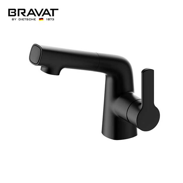 Bravat Apartment Pull Out Bathroom faucet Sink Mixer with Sprayers ...