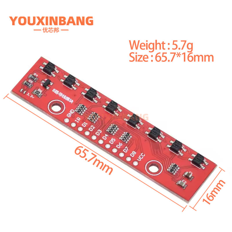 8 Channel IR Tracking Sensor Module 8 CH Infrared Line Track Trace ...