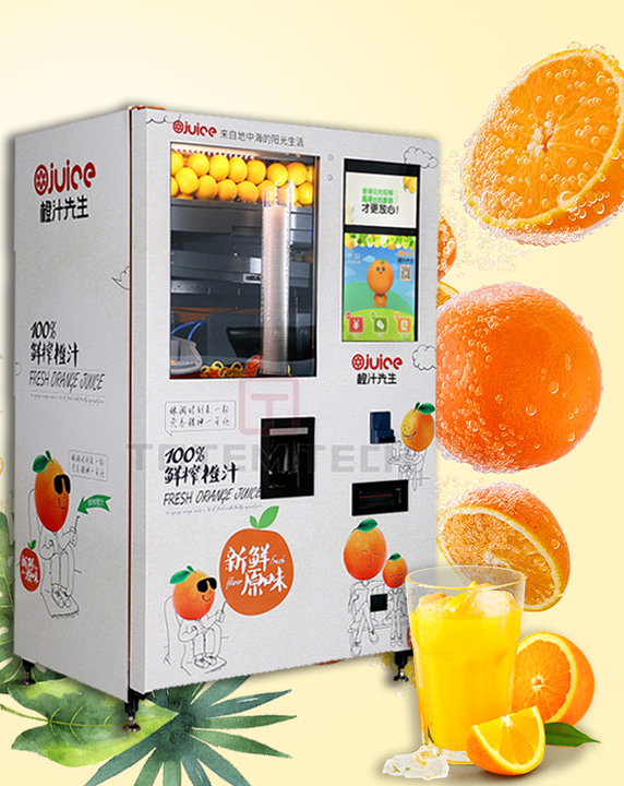 Unmanned Cold Orange Juice Dispenser Juice Vending Machine Freshly ...