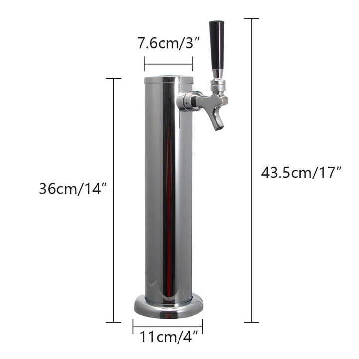 Stainless Steel Beer Tower with 1 Tap / 2 Taps / 3 Taps and Drip Tray ...