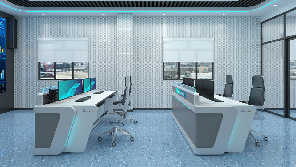 Modern Metal Control Room Console Integrated Command Center Security ...