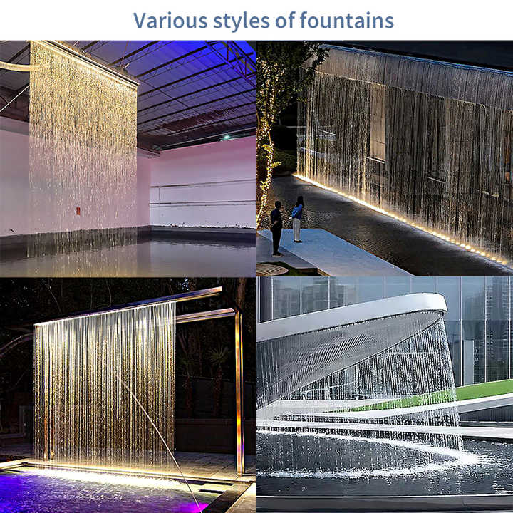 Outdoor Large Digital Water Curtain Waterfall Sculpture Fountain ...