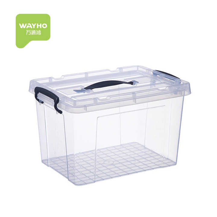0802 Rectangular 12L Stackable Storage Organizer Plastic Box with Lids ...