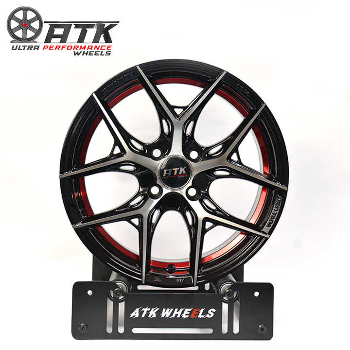 New Arrival Red Color Modified Aluminium 4x4 Wheels 4x100 PCD 15 Inch ...