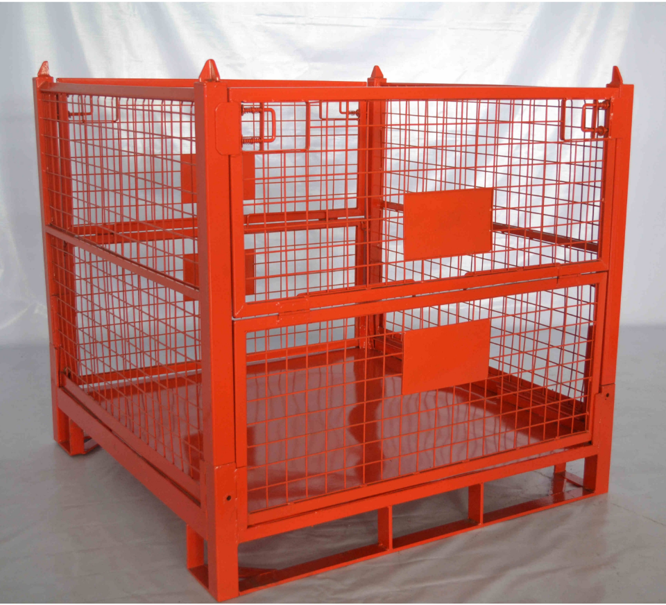 Preformed Stackable Industrial Steel Wire Mesh Storage Lockers Baskets ...