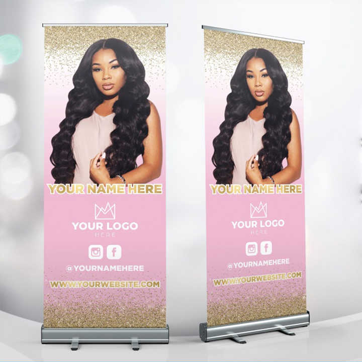 Mini Stand up Retractable Banners Format Custom Double Sided Pull up ...