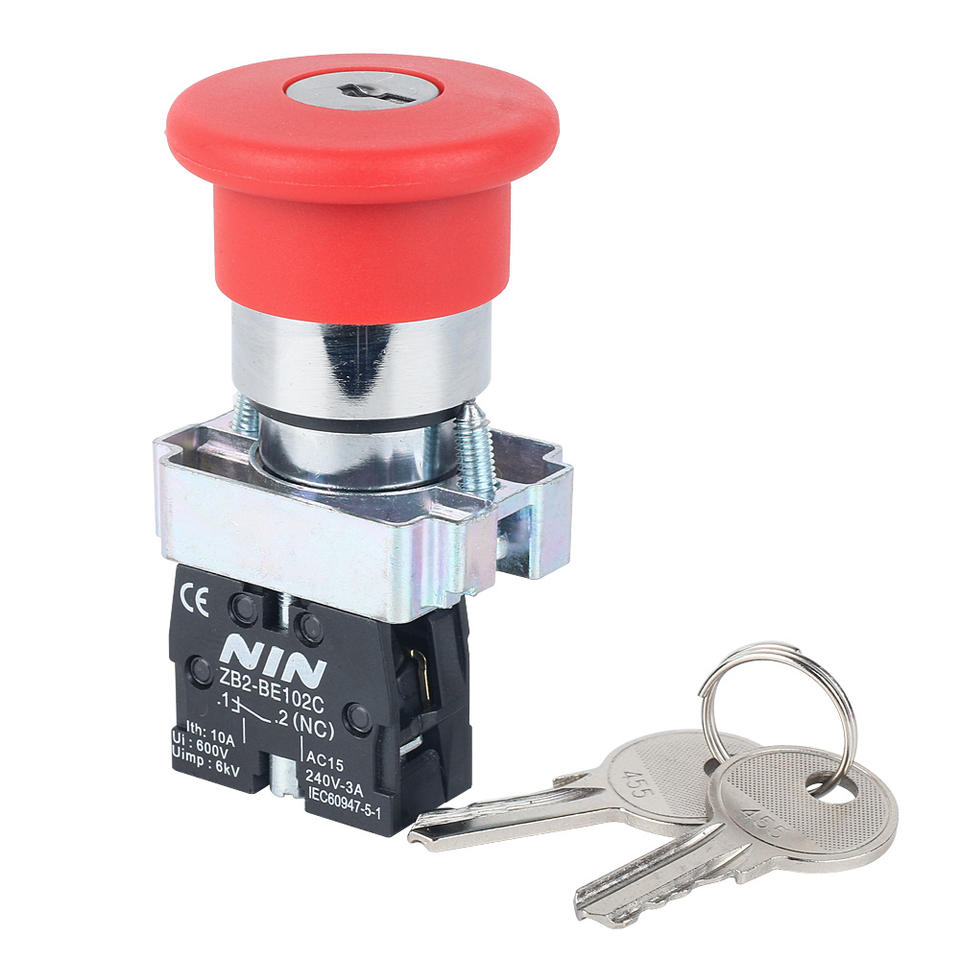 NIN Self-Resetting Mechanical Toggle Green Momentary Push Button ...