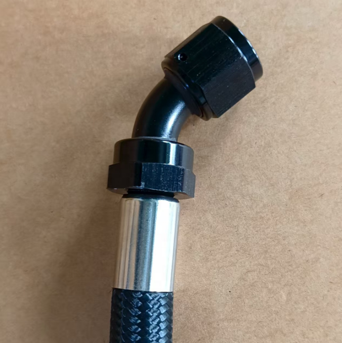 FS Flexible Nylon Braided Rubber Fuel Line Hose AN6 3/8 AN8 1/2 AN10 5/ ...
