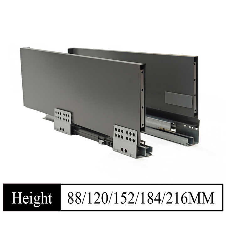 Ultra Thin Metal Slim Drawer Box - Soft Closing System