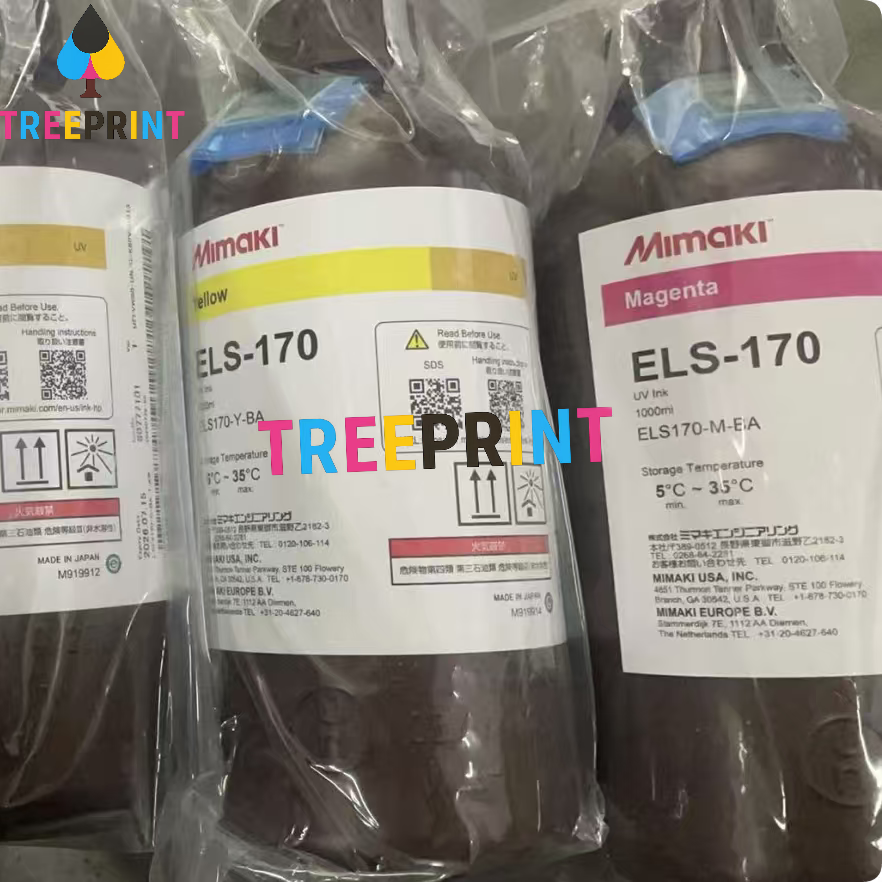 Original Mimaki UV Ink ELS170 Yellow - 1 Liter Bottle Use for UJV300DTF ...