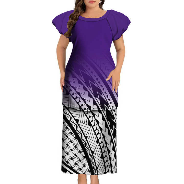 New Design Polynesian Tribal Bubble Sleeve Samoan Puletasi Ptaha Plus ...