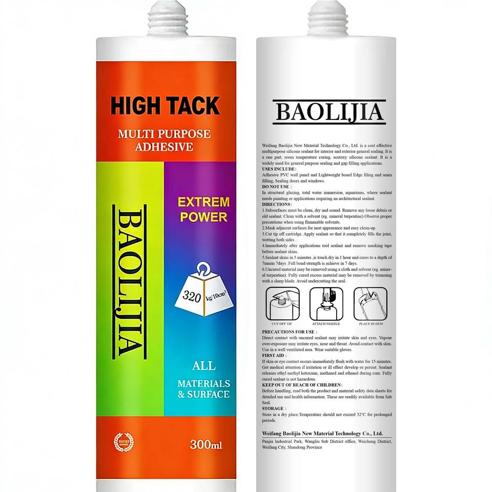 High Tack Silicone Sealant Versatile Adhesive for Construction ...