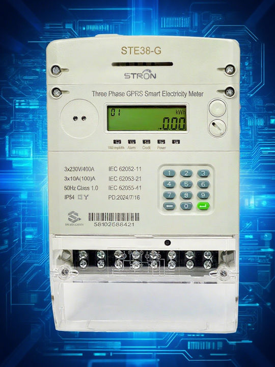 STS Standard Prepaid Keypad Smart Wireless GSM/GPRS Module Three Phase Energy Meter with Remote ...