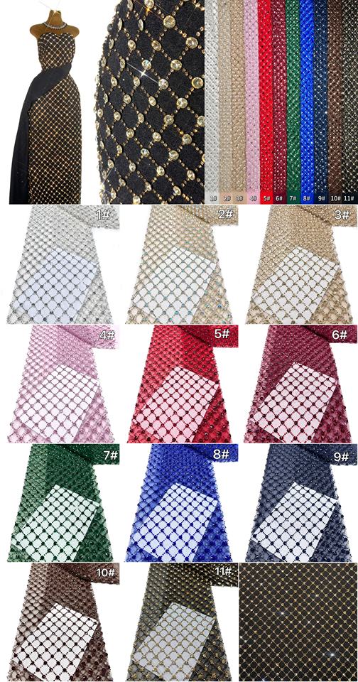 Geometric Beaded Diamond Mesh Lace Fabric for Wedding Dresses, Evening ...
