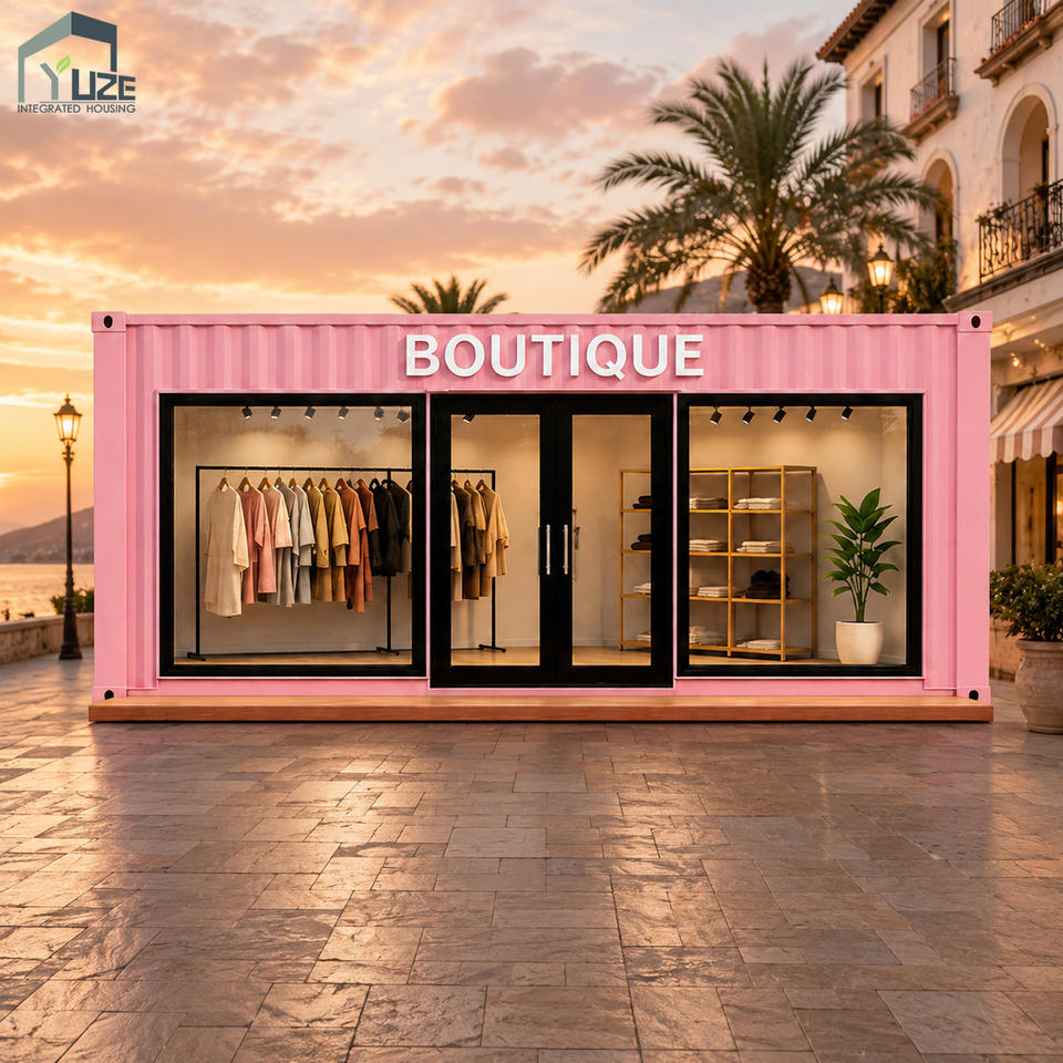 20FT Movable Steel Structure Prefabricated Modular Popup Store ...