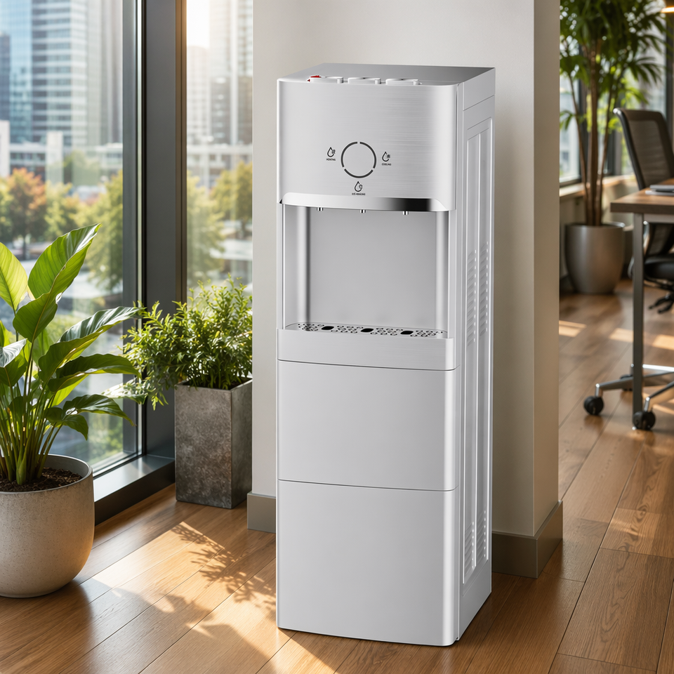 Electric Household Plastic + Metal Water Dispenser with Ice-maker Top ...