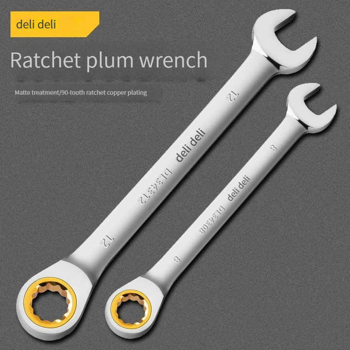 Deli DL34313 Dual-purpose Head Wrench 13mm, plum Blossom Open Ratchet ...
