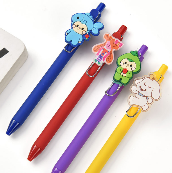 Customizable Red 0.3mm Ballpoint Pens Candy-Style Soft Rubber Decals ...