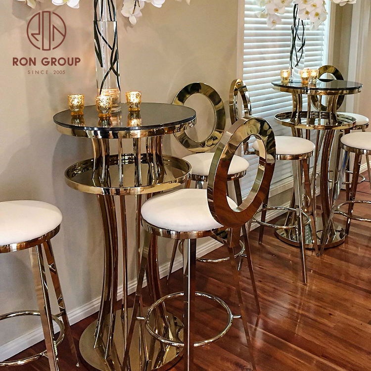 Stainless Steel High Stool Counter Wedding Chairs