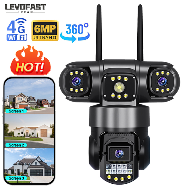 LEVOFAST 360 Degree Wide Angle 4G Sim Card Camera Surveillance