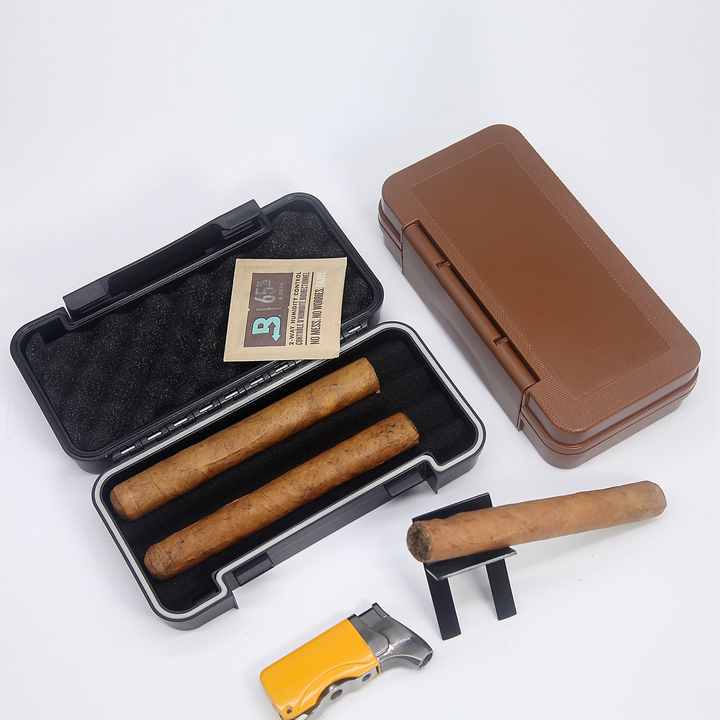 OEM 3CT Plastic Cigar Box Waterproof Portable Travel Cigar Humidor ...