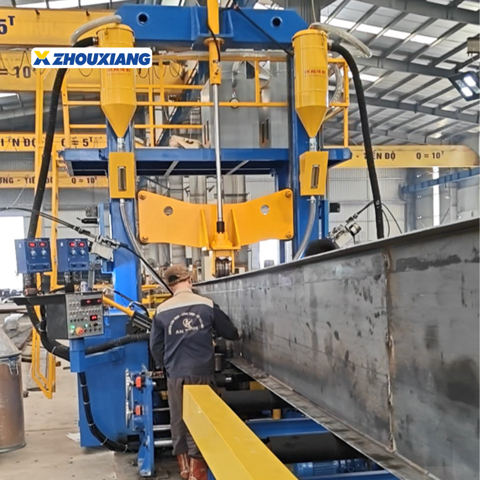 Auto H Beam Production Line 3 in 1 H Beam Assembling Welding ...