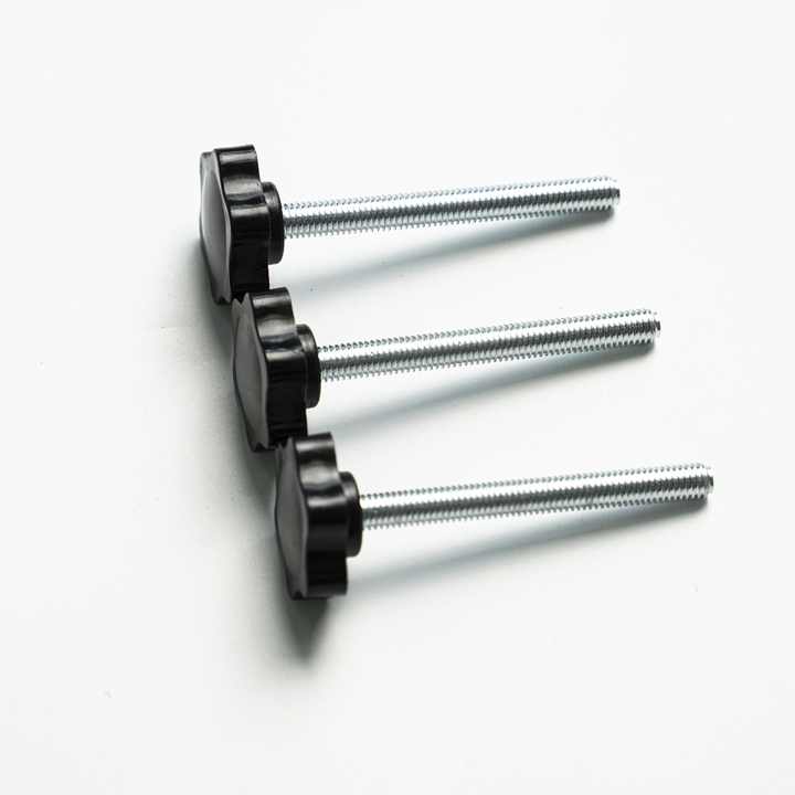 M4/M6/M8/M10/M12 Six-star Plum Hand Screw Bolt Rubber Head Plum Handle ...