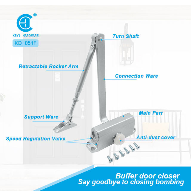 Adjustable Closing Force Aluminium Hydraulic Automatic Door Closer ...