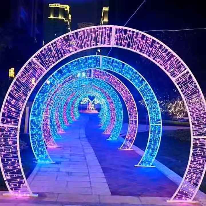 New Wedding Decoration Led Heart Arch Light Outdoor Street Arch ...