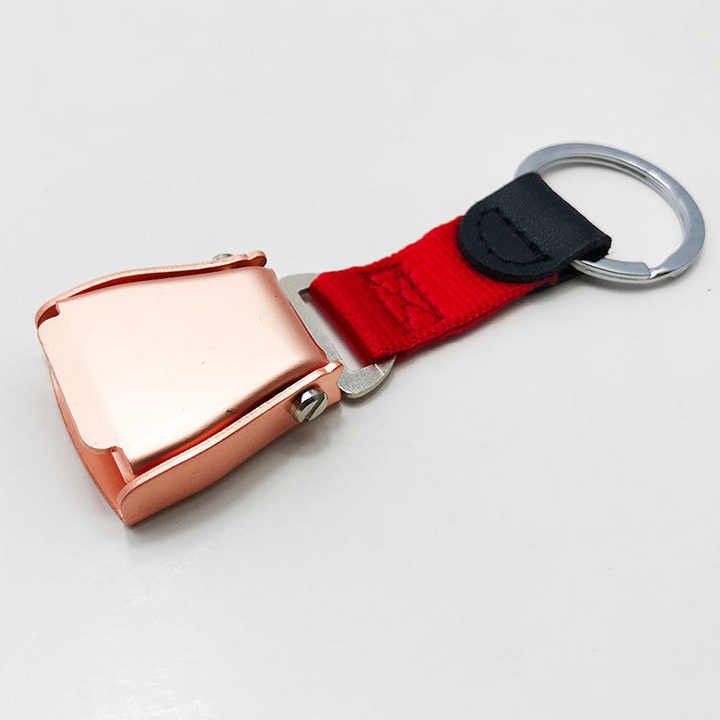 Airplane Seat Belt Mini Buckle Keychain - Safe & Fun Gift