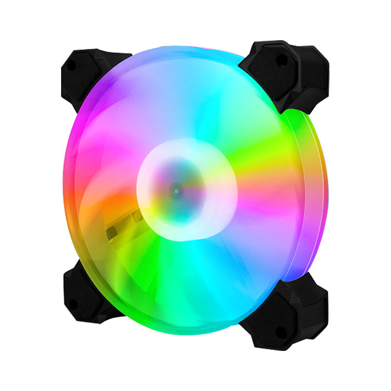 Colorful PC Case with 120mm RGB LED Fans - Quiet & Efficient Cooling
