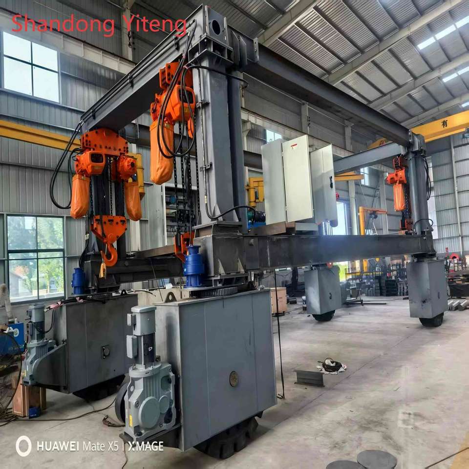 60 Ton Electric Lifting Bridge Handling Rubber-tyred Gantry Crane ...