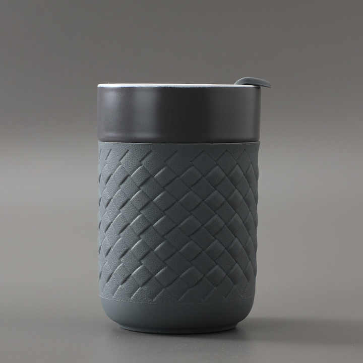 10 Ounces Reusable Ceramic Coffee Mugs with Silicone Sleeve